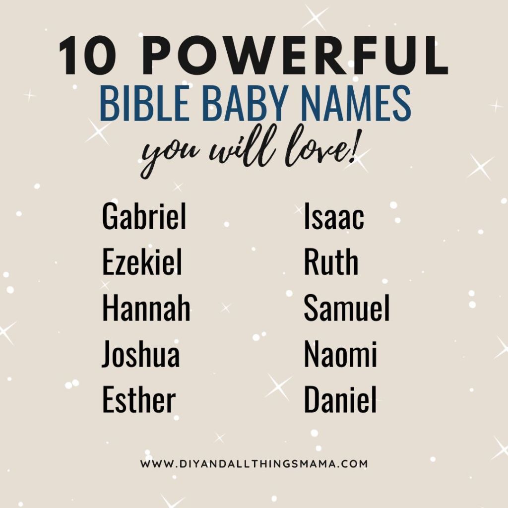 10 Powerful Bible Baby Names with Inspirational Meanings You’ll Love